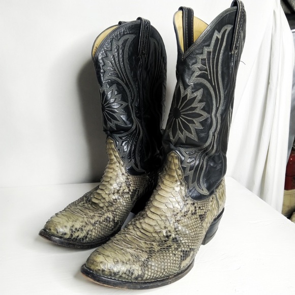 Tony Lama | Shoes | Tony Lama Gold Label Vintage El Paso Made Python ...